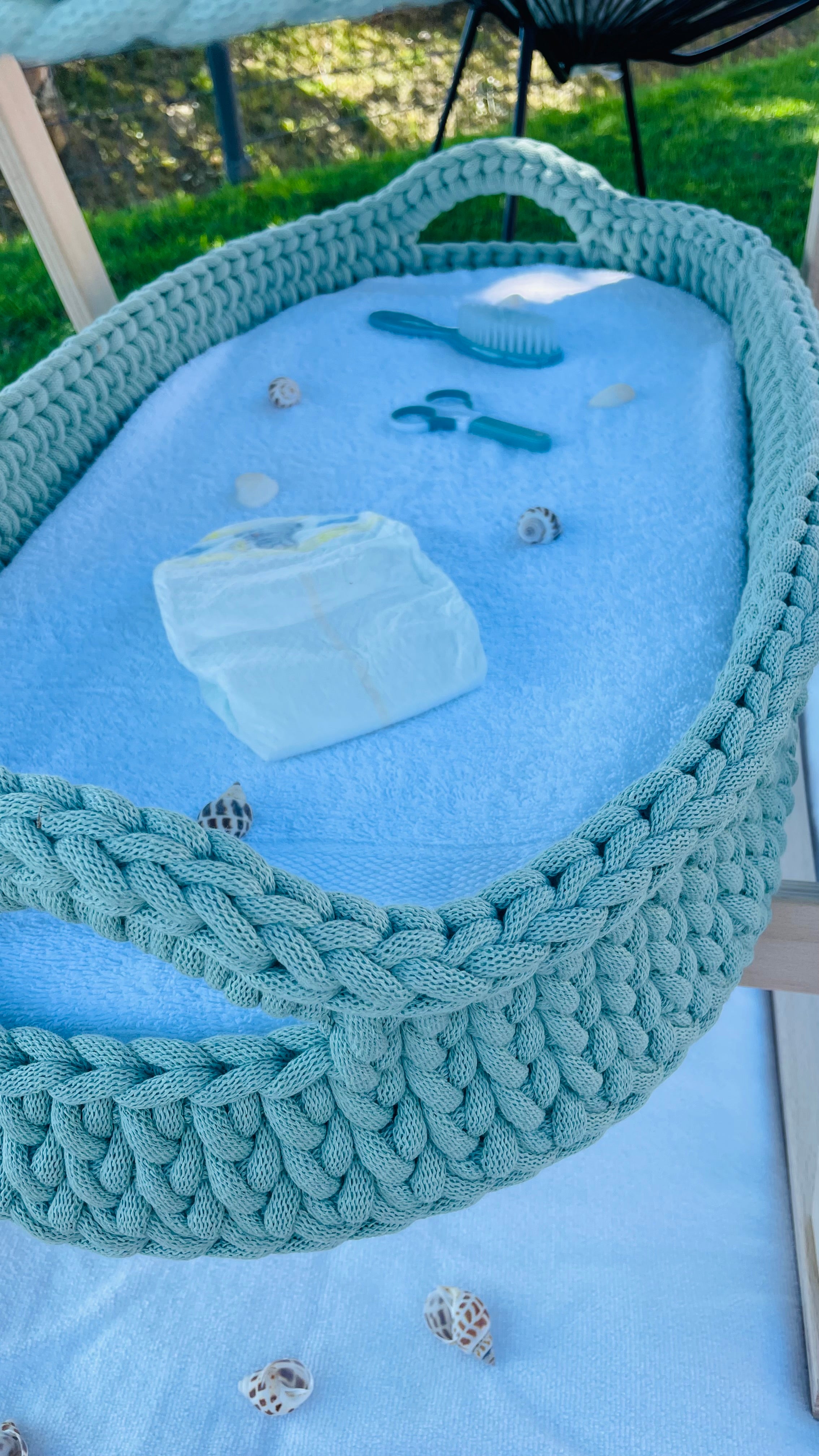Panier à langer Fais main au Crochet – La Maison du Cocon